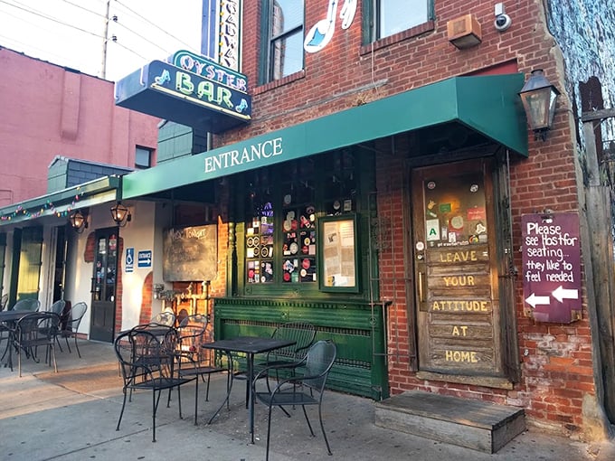 "Leave your attitude at home" isn't just a cute sign—it's the first ingredient in every dish they serve. 