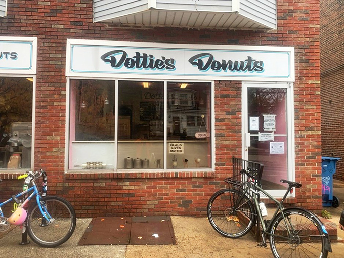 Bikes parked outside mean locals know exactly where to find their morning dose of deep-fried happiness.