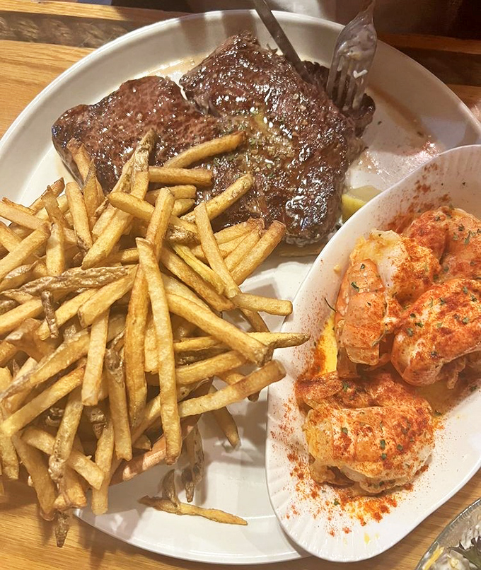 Surf and turf perfection that brings together land and sea in one magnificent, indulgent plate.