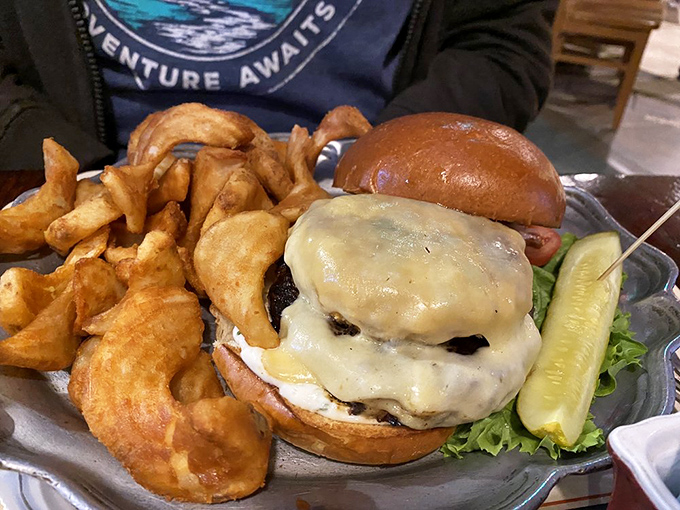 A burger so photogenic it probably has its own Instagram account. Those house-made chips are the loyal sidekicks every hero sandwich deserves.