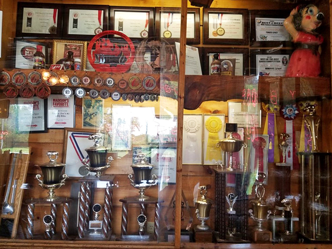 The trophy case tells the story without words – these folks have been winning hearts, minds, and official competitions for years.