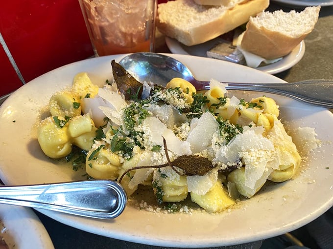 Truffle sacchetti pasta—little purses of joy dusted with parmesan—proof that the best gifts often come in small, handmade packages.