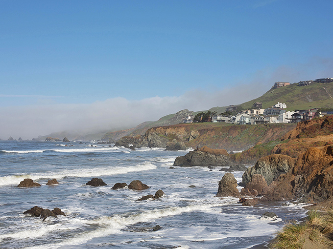 Rugged meets majestic along this dramatic coastline. The Pacific doesn't just meet the shore here—it has a full-on conversation with it.