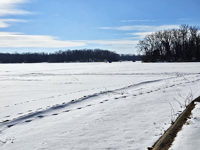 Winter's blank canvas transforms Pinchot Lake into a frozen wonderland. The ice creates Pennsylvania's largest natural skating rink—just bring your own hot chocolate.