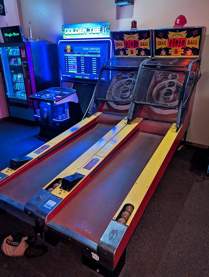 Where adults can be kids again—the unexpected arcade corner offers post-meal entertainment that doesn't require a smartphone.
