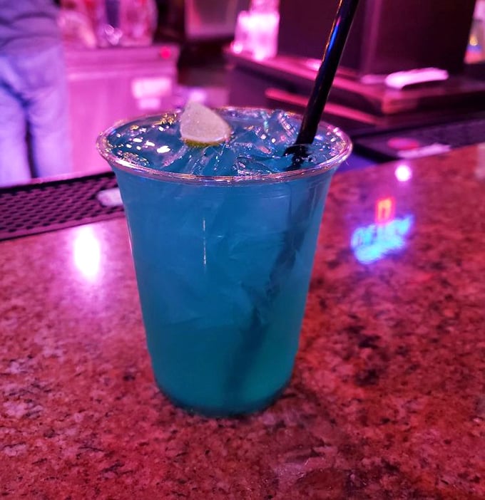 Electric blue and dangerously delicious – this isn't just a cocktail, it's a liquid postcard from paradise.
