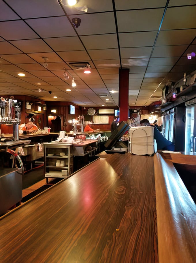 Where the magic happens—the counter where orders transform from scribbled tickets to plates of Pennsylvania perfection.