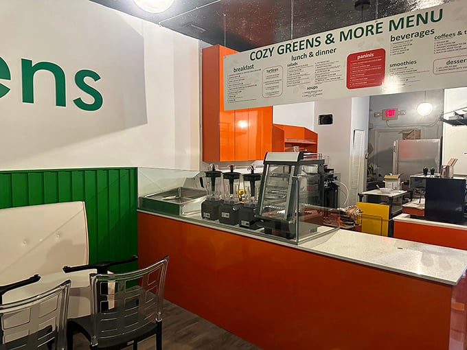 Where smoothies are born and cravings are satisfied. This counter separates you from kitchen magic for only a moment.