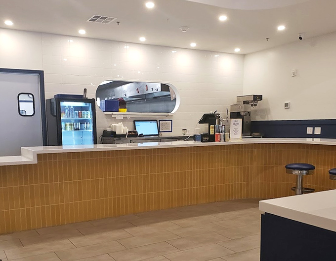 Where the magic happens. Drake's counter area combines efficiency with Southern hospitality – the perfect staging ground for comfort food classics.