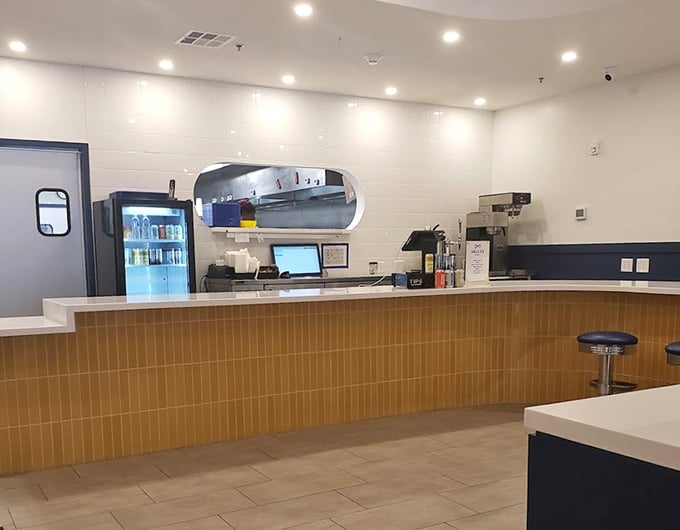 Where the magic happens. Drake's counter area combines efficiency with Southern hospitality – the perfect staging ground for comfort food classics.