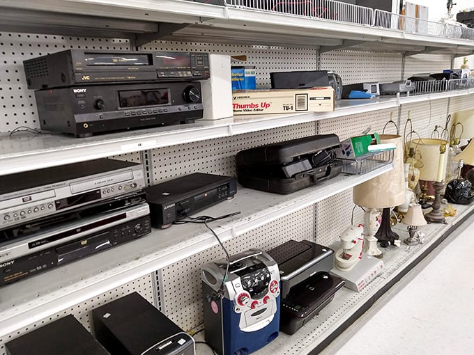 Yesterday's technology at tomorrow's garage sale prices. From vintage stereos to DVD players that remember when Netflix mailed discs.