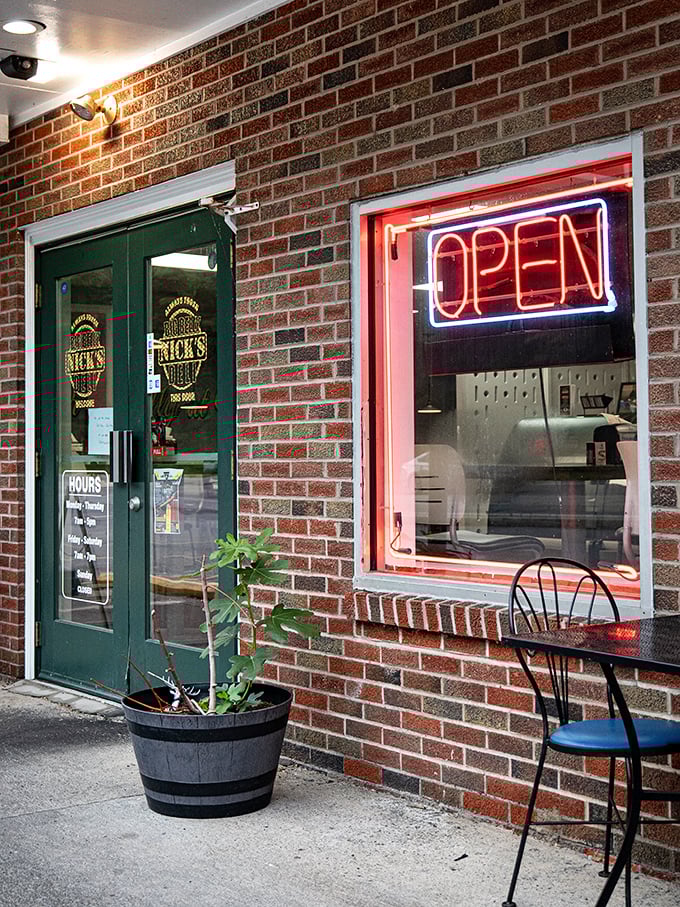 The neon "OPEN" sign—three words that never looked so inviting. A beacon of hope for the hungry traveler on Route 611.