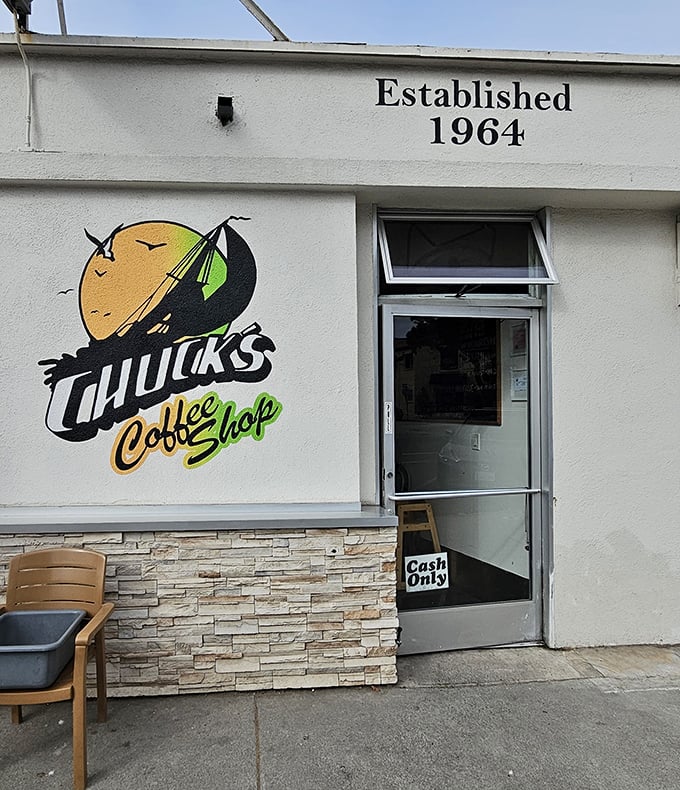 Established 1964 – the entrance to Chuck's Coffee Shop promises a time-traveling culinary experience without the jetlag.