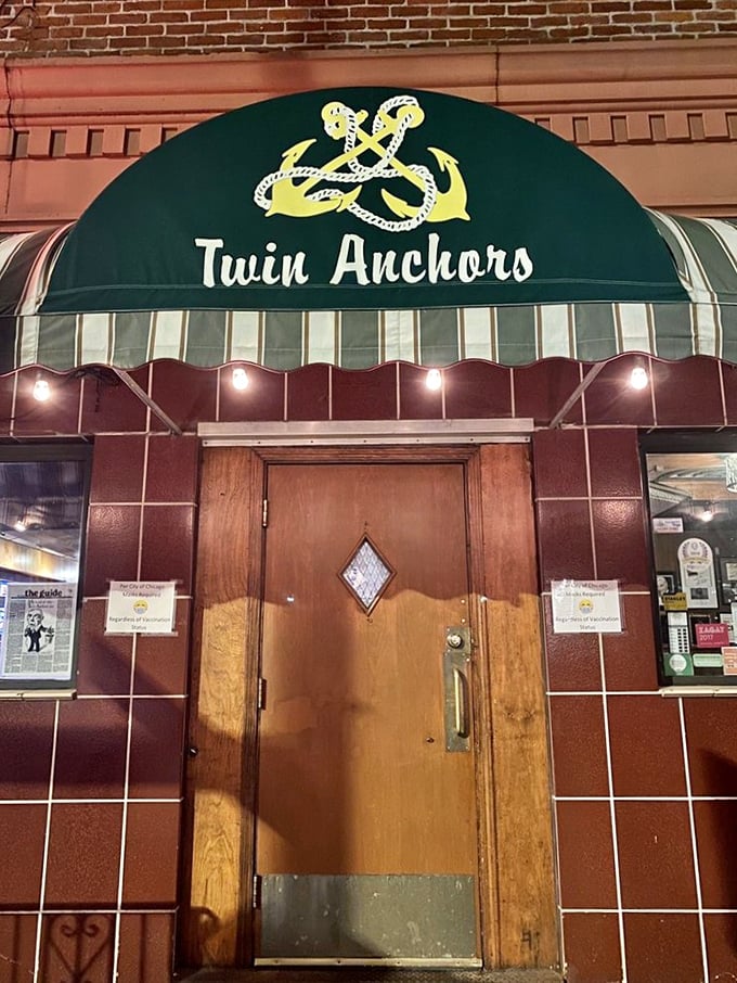 The entrance beckons like an old friend – that wooden door has welcomed rib enthusiasts, celebrities, and first-timers for nearly a century.