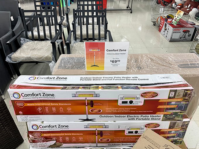 New in box: These patio heaters prove thrifting isn't just about pre-loved items. Sometimes it's about brand new bargains too.