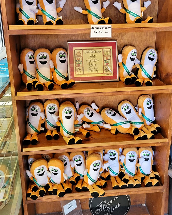Meet Johnny Plushy, the Long John mascot who's both adorable and slightly unsettling—like most good mascots should be.