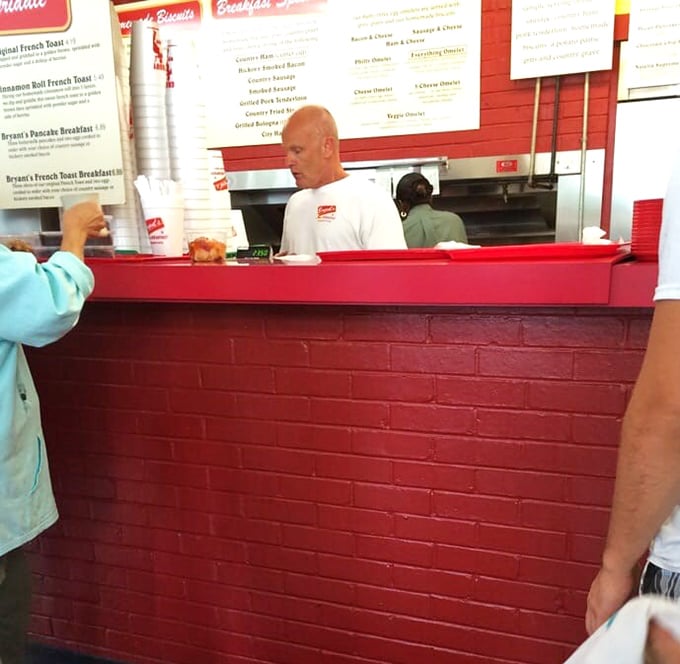 The red counter where breakfast destinies are decided daily. Choose wisely—your morning happiness hangs in the balance.