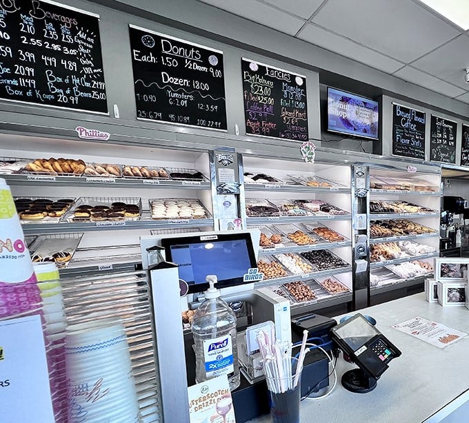 The counter where dreams come true and diets go to die—a magical portal where money transforms into hand-held happiness.