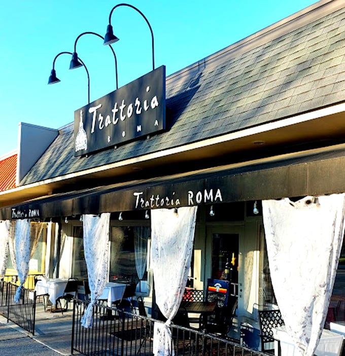 Daytime reveals the restaurant's charming patio, where al fresco dining feels less like Ohio and more like that European vacation you deserve.