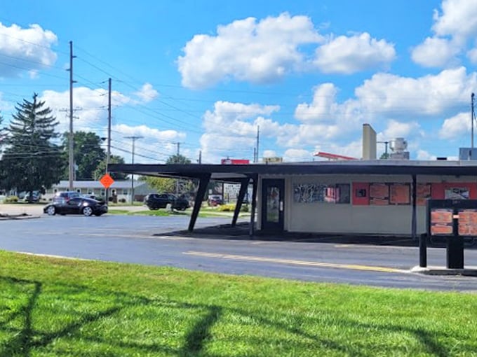 From this angle, the drive-in looks like it could be from any decade since the 1950s—a reassuring constant in our ever-changing world.