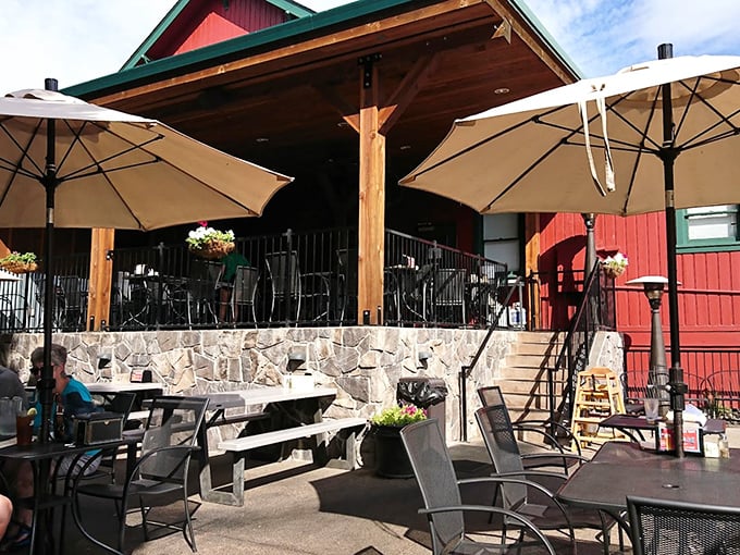 Outdoor seating where the fresh Oregon air somehow makes already perfect burgers taste even better—science can't explain it, but your taste buds won't argue.
