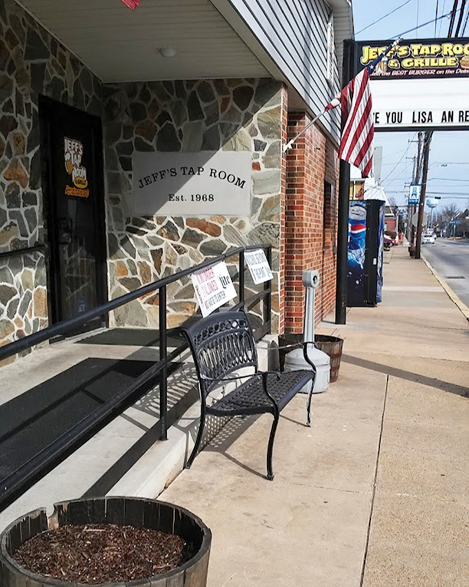 The stone facade and American flag announce what you'll find inside: unpretentious food served with genuine Delaware hospitality.