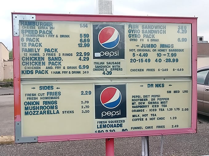 The drive-up menu board – a roadside poem of possibilities. Where decisions are made that will change your lunch destiny.