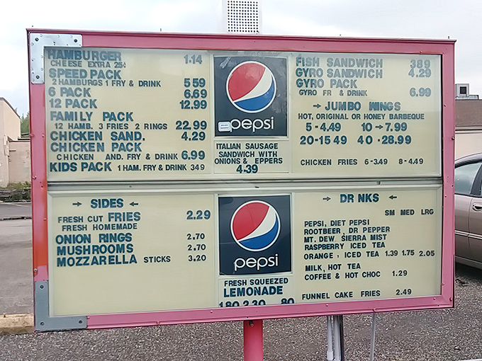 The drive-up menu board – a roadside poem of possibilities. Where decisions are made that will change your lunch destiny.