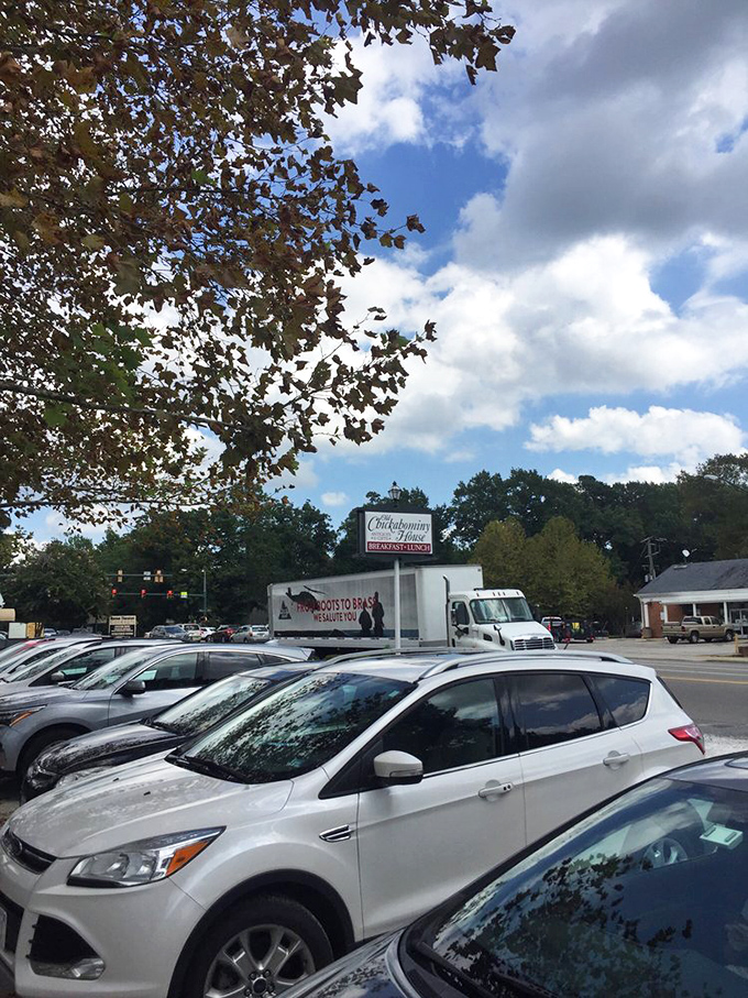 Even the parking lot tells a story—cars from near and far, pilgrims on a quest for what might be Virginia's most soul-satisfying Brunswick stew.