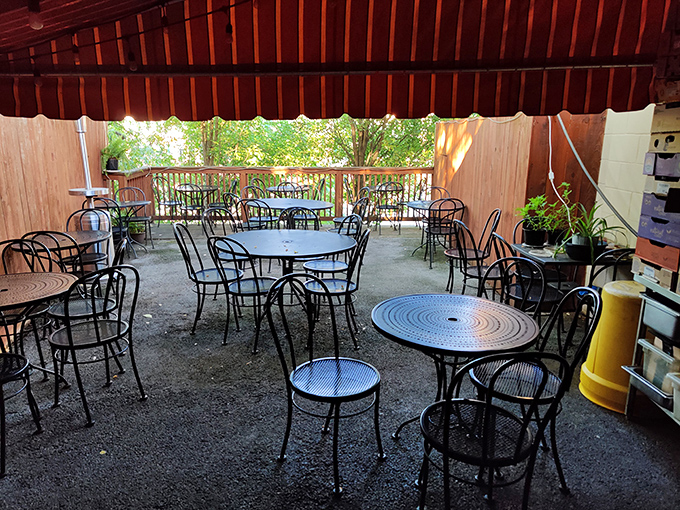 The outdoor patio offers a breath of fresh air between bites of brisket – though ironically, you'll still be chasing that heavenly smoke aroma.