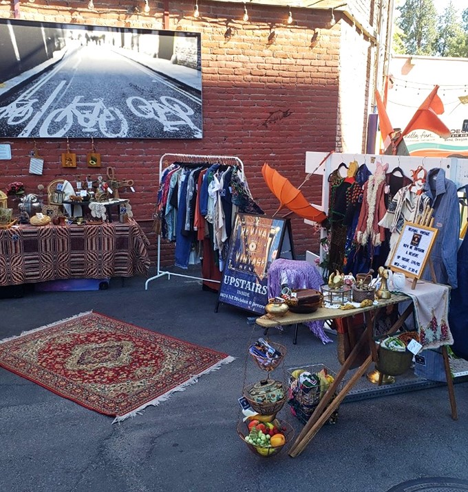 The outdoor pop-up brings Revival's treasures into the sunshine, proving vintage hunting is best enjoyed al fresco.