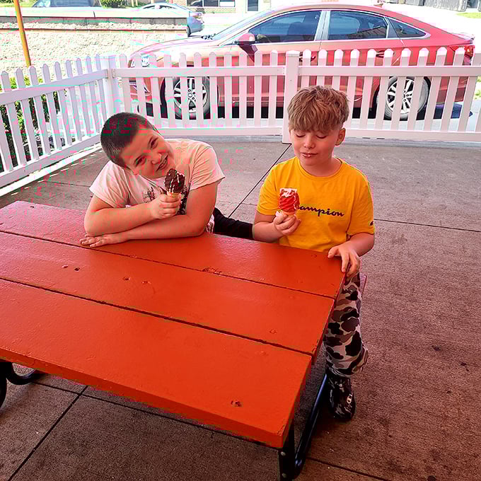 The outdoor seating at Netty's isn't just functional—it's where Toledo families have been making memories for generations, one ice cream cone at a time.