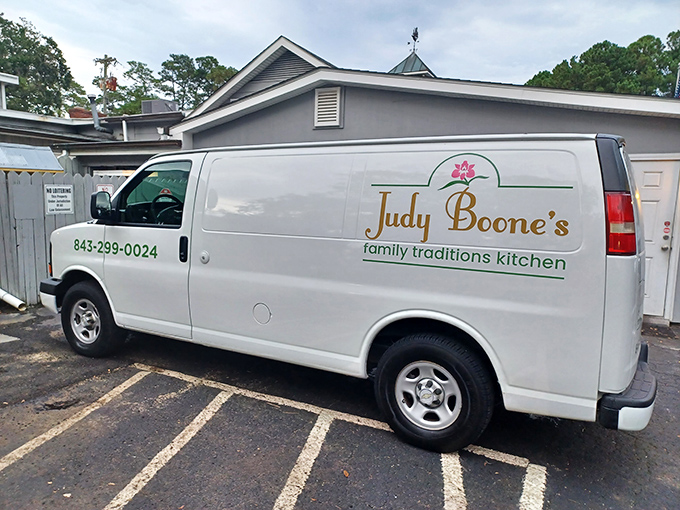 Even their delivery vehicle proudly displays the Judy Boone's name—bringing those famous flavors to lucky folks who can't make the pilgrimage.