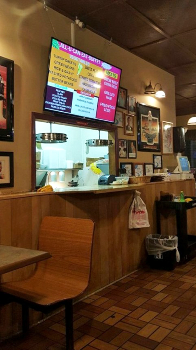 The serving counter window offers glimpses of the kitchen magic happening behind the scenes - no smoke and mirrors here.