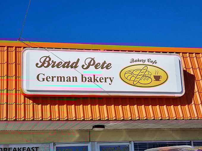 The sign promises German baking traditions, and inside, those promises are kept with every loaf, pretzel, and pastry that emerges from the oven.