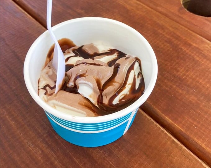Swirls of chocolate meeting vanilla in perfect harmony—like watching the most delicious sunset you can actually eat.