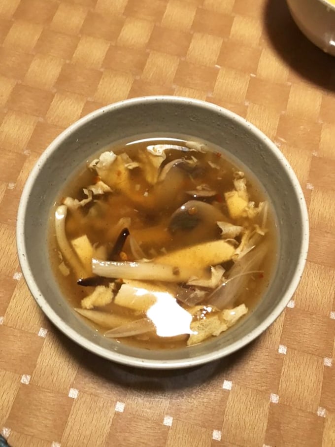 This isn't just soup—it's a warm, restorative break between buffet rounds. Consider it your halftime refreshment.