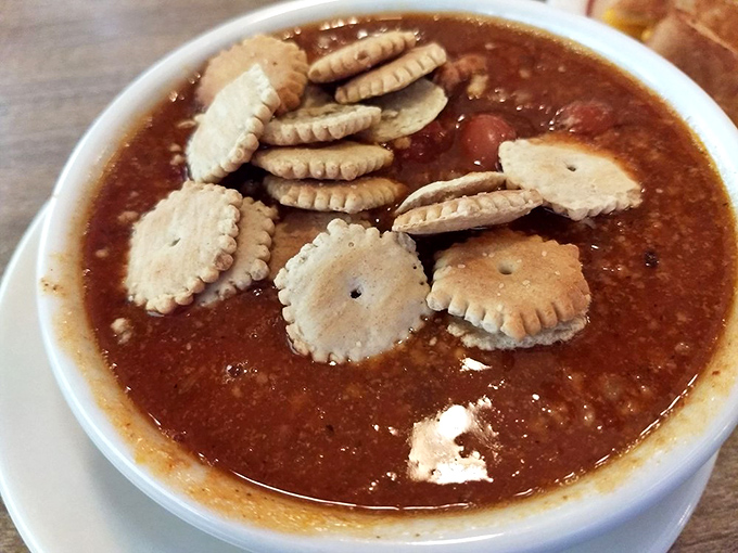 Soup that makes you understand why Campbell's built an empire trying to replicate what diners like this have been serving all along—comfort in a bowl.