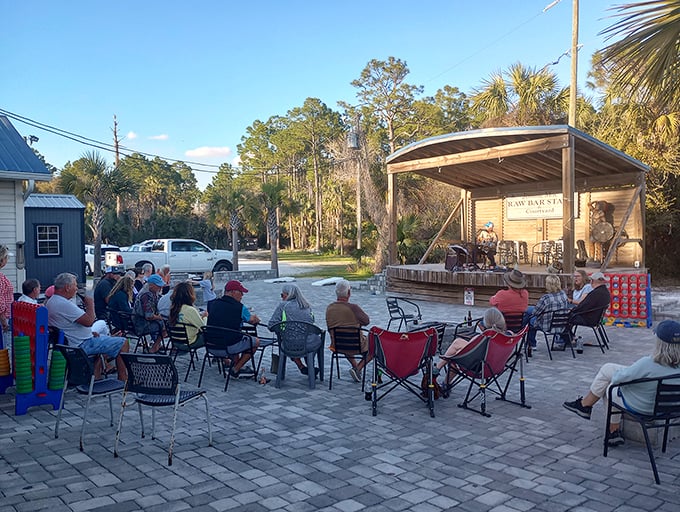 Live music under the palms—because seafood this good deserves a soundtrack that isn't just the sound of your own happy chewing.