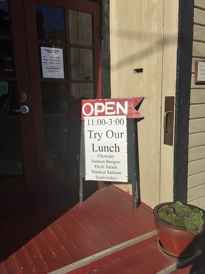 The simple sidewalk sign beckons like a siren song – "Open 11:00-3" creating that wonderful urgency that comes with limited hours and exceptional quality.