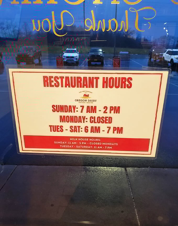 The hours posted like a friendly invitation. Plan accordingly—this is one food experience worth scheduling your day around.