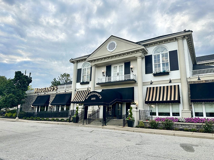 Maggiano's exterior commands attention like a well-dressed Italian gentleman – elegant, distinguished, and promising a memorable evening inside.