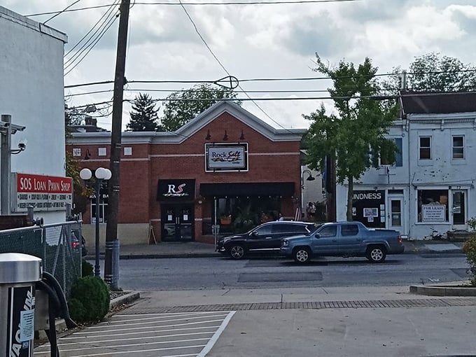 Nestled among Westminster's Main Street charm, this brick building houses crab cake secrets worth crossing state lines for.