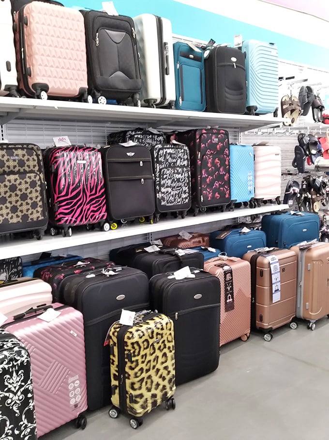 Luggage in patterns bold enough to stand out on the baggage carousel – leopard print, anyone?