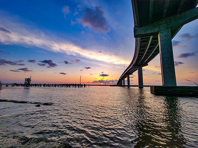 As the sun bids farewell beneath the Bryant Patton Bridge, even the most jaded traveler must pause in appreciation.