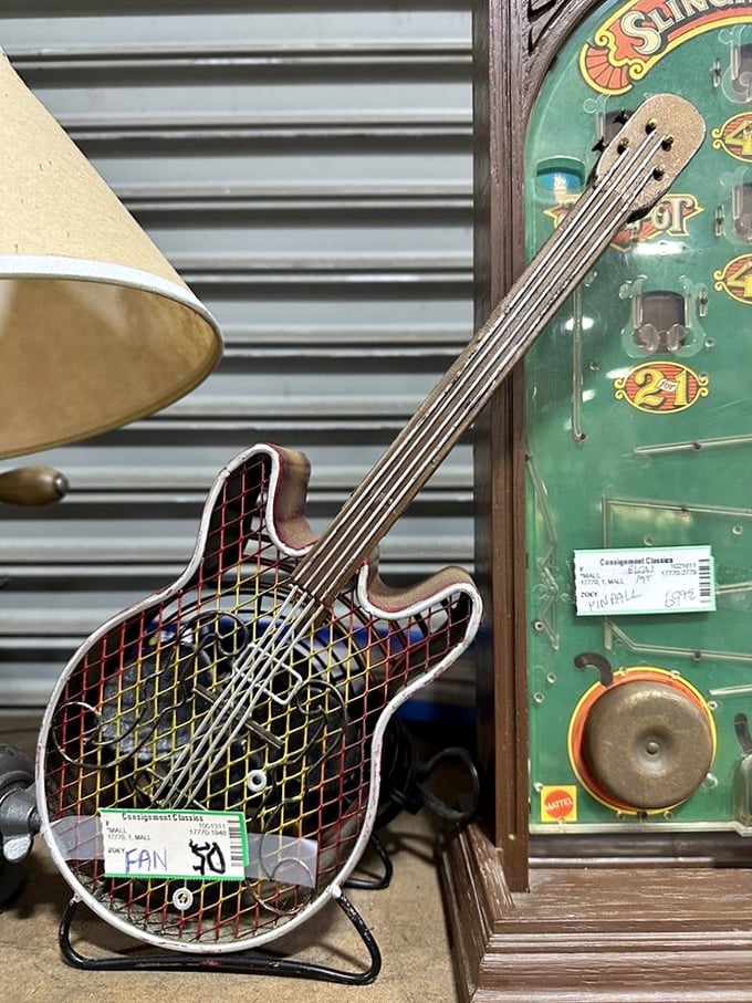Creative repurposing reaches new heights with this tennis racket transformed into a whimsical decorative fan.