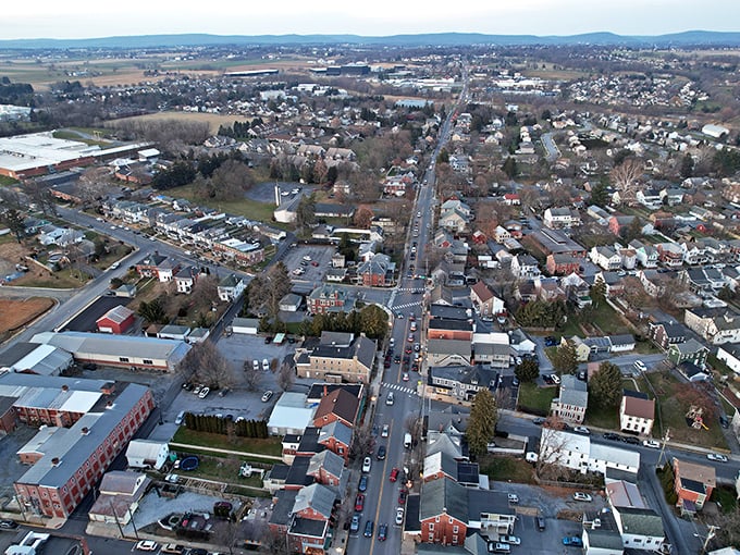 From above, Lititz reveals its perfect small-town layout – a place where you're never more than a five-minute walk from your next delicious discovery.
