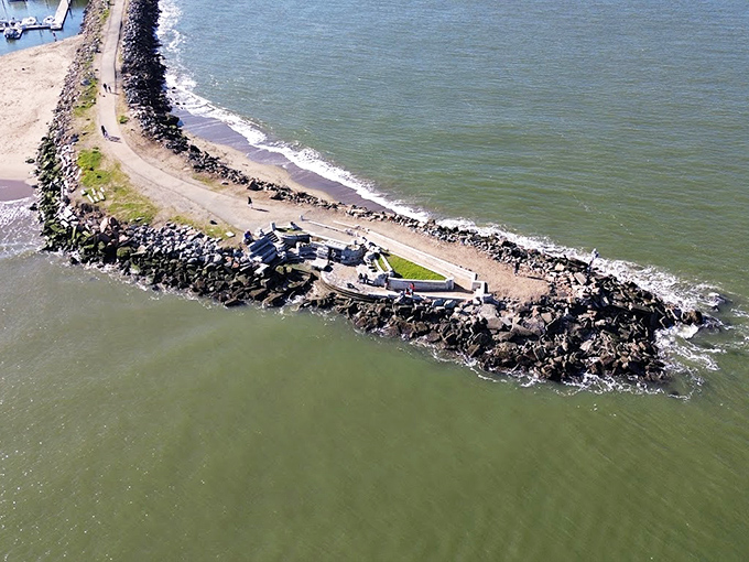 From above, the Wave Organ resembles a question mark at the edge of the bay—appropriately philosophical for an installation that makes us wonder.