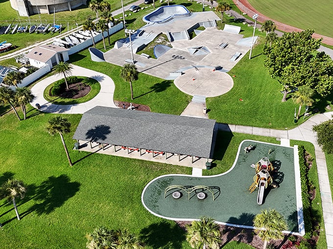 Bethune Skate Park: proof that retirement communities aren't just about shuffleboard anymore. Watch the grandkids show off while you enjoy the shade.