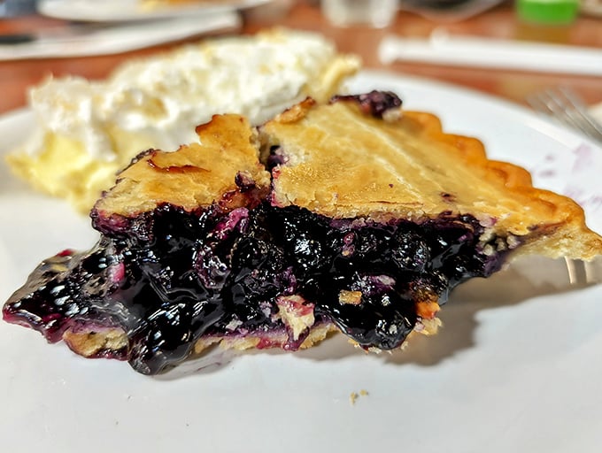 The grand finale! This blueberry pie doesn't just end your meal—it provides the sweet punctuation mark to your buffet sentence.